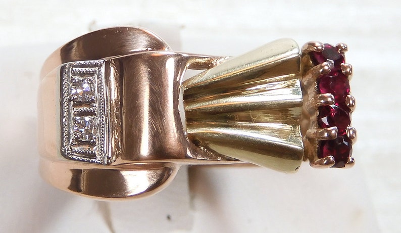Retro Estate Vintage Ruby Engagement Ring Size 4.25 UK-H1/2 | Etsy