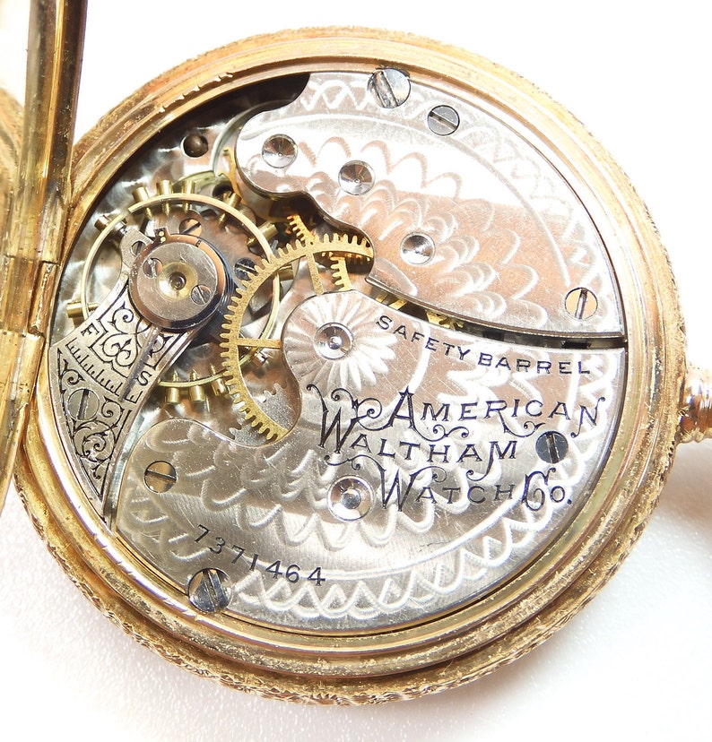 Antique Art Deco Vintage Waltham 14K Yellow Gold Hunting Case - Etsy UK