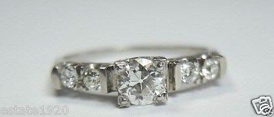 Antique Diamond Platinum Art Deco Engagement Ring RE: 814 - Etsy