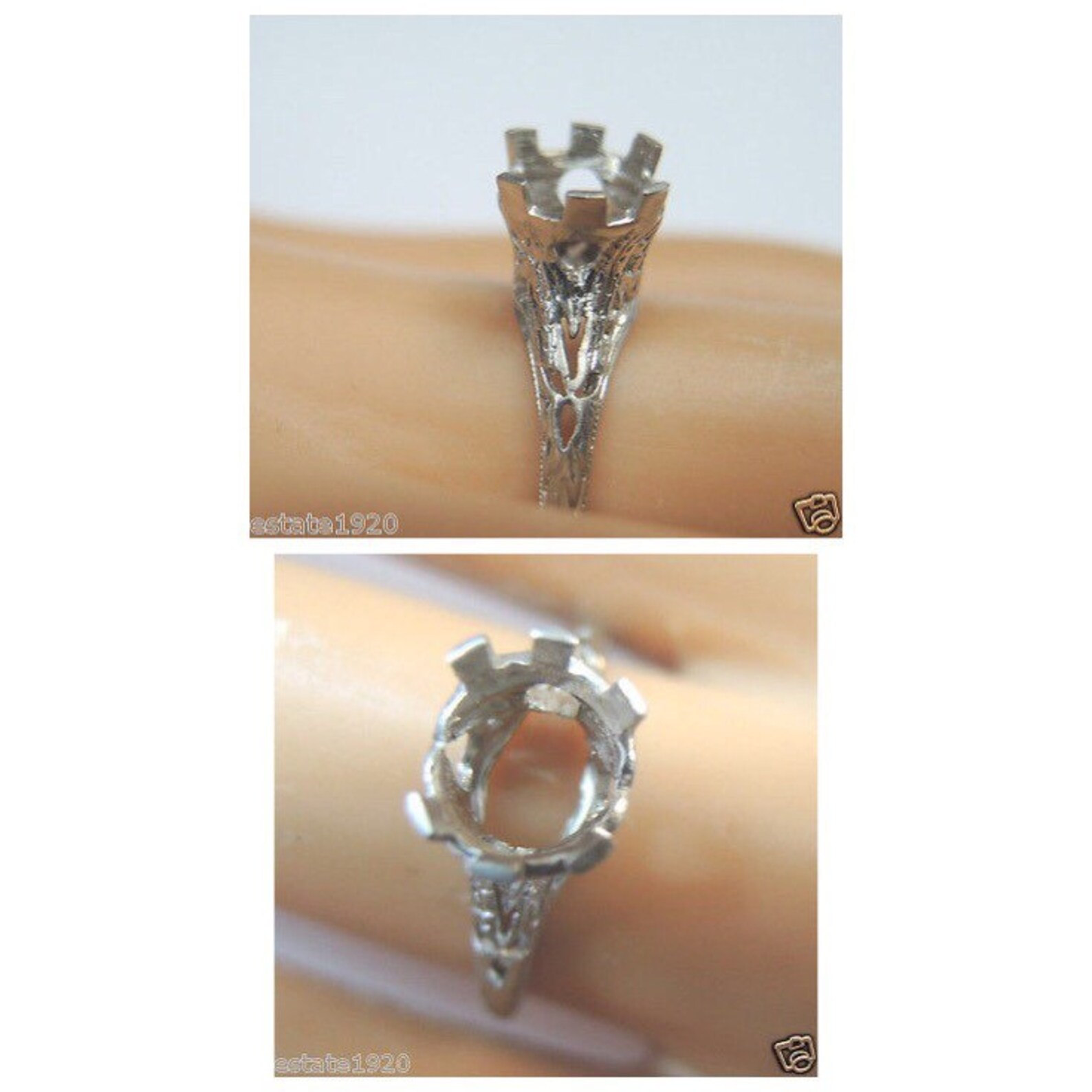 Antique Vintage Engagement Ring Setting Mounting Mount - Etsy