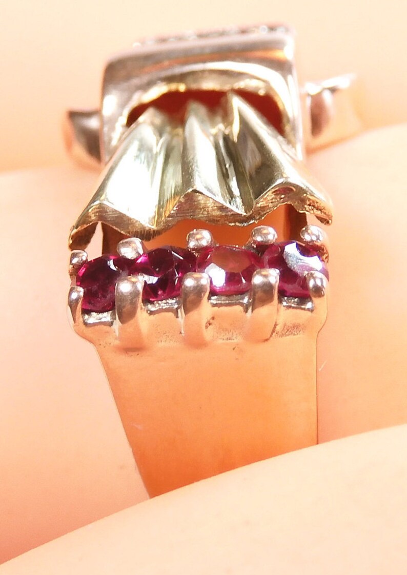 Retro Estate Vintage Ruby Engagement Ring Size 4.25 UK-H1/2 | Etsy