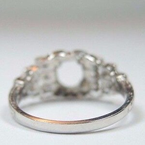 Antique Art Deco Vintage Diamond Platinum Ring Setting Mounting | Will ...