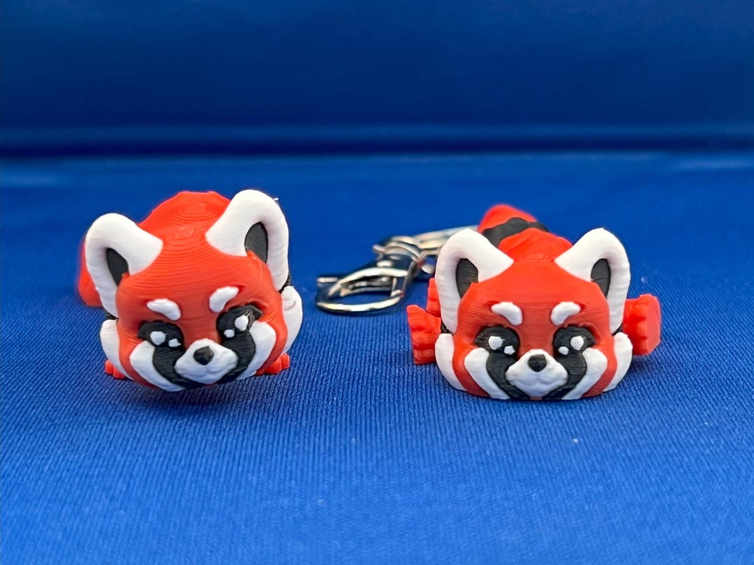 Articulated Red Panda Keychain - Etsy