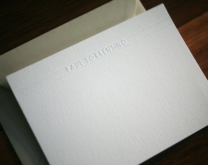 Letterpress Stationery fineline Custom Letterpress Notes - Etsy