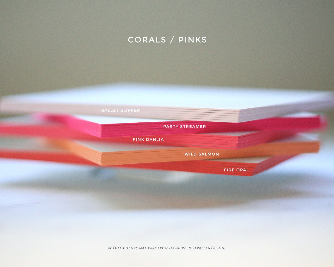 Letterpress Edge Painted Notecards Grazie Italian Notes | Etsy