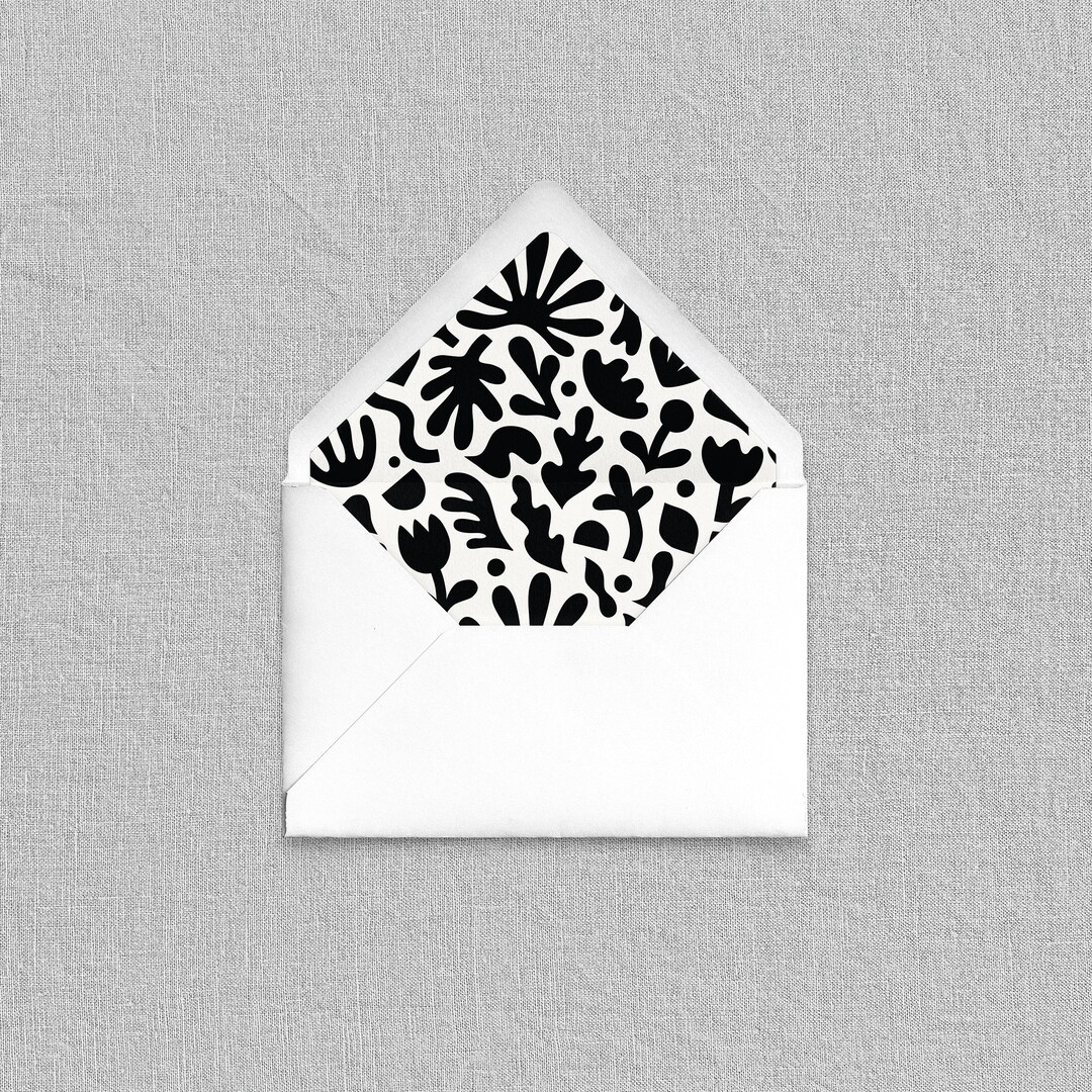 Shapes Envelope Liners - Add-on for Custom Stationery, Modern Patterned ...