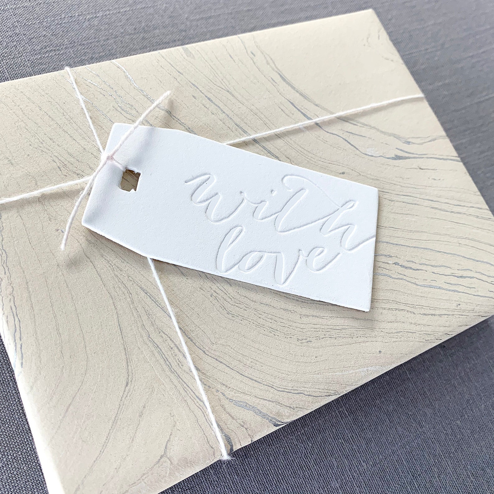 Letterpress Gift Tags Calligraphy Christmas Gift Tags With - Etsy