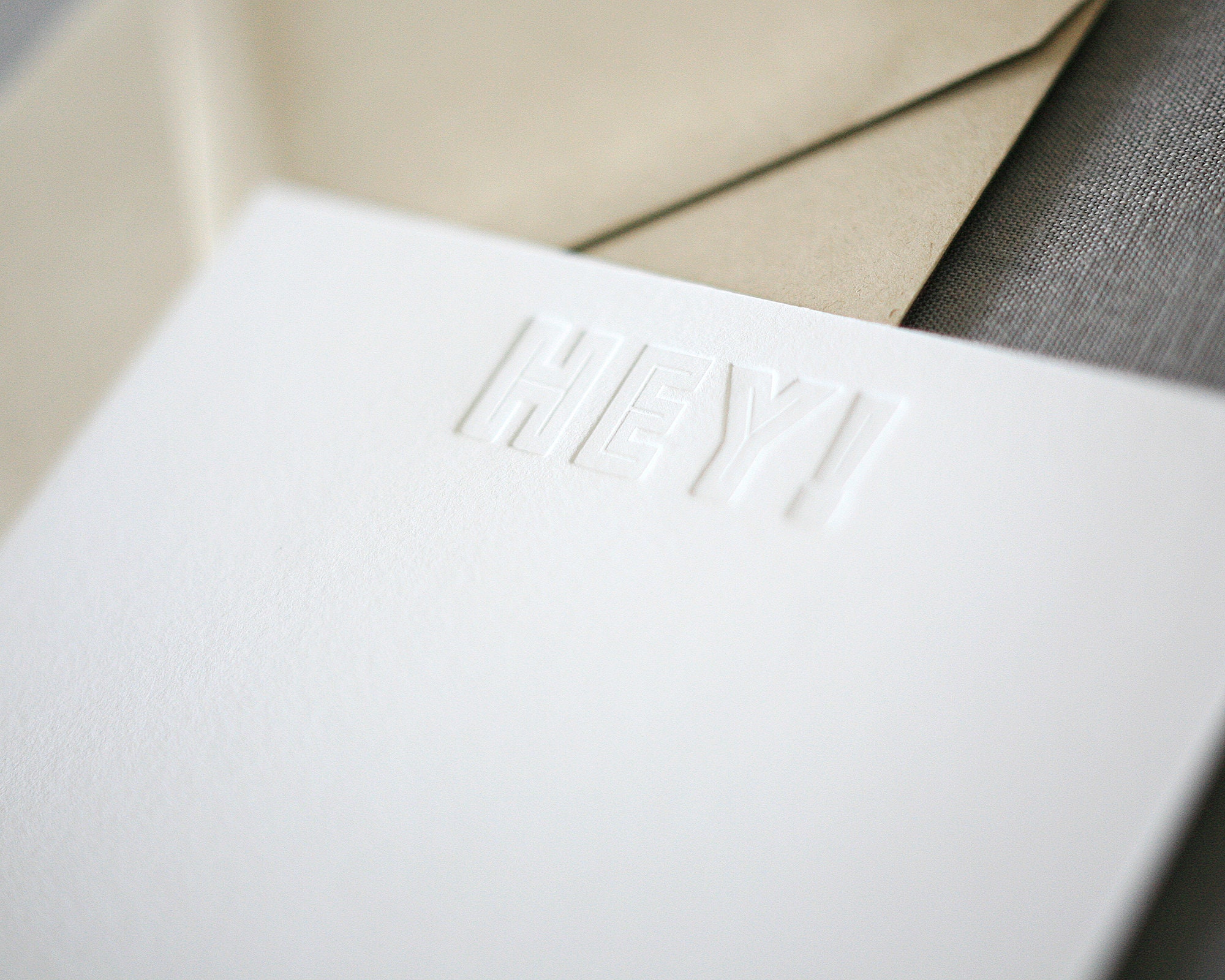 Letterpress Edge Painted Notecards Hey Notes Letterpress | Etsy