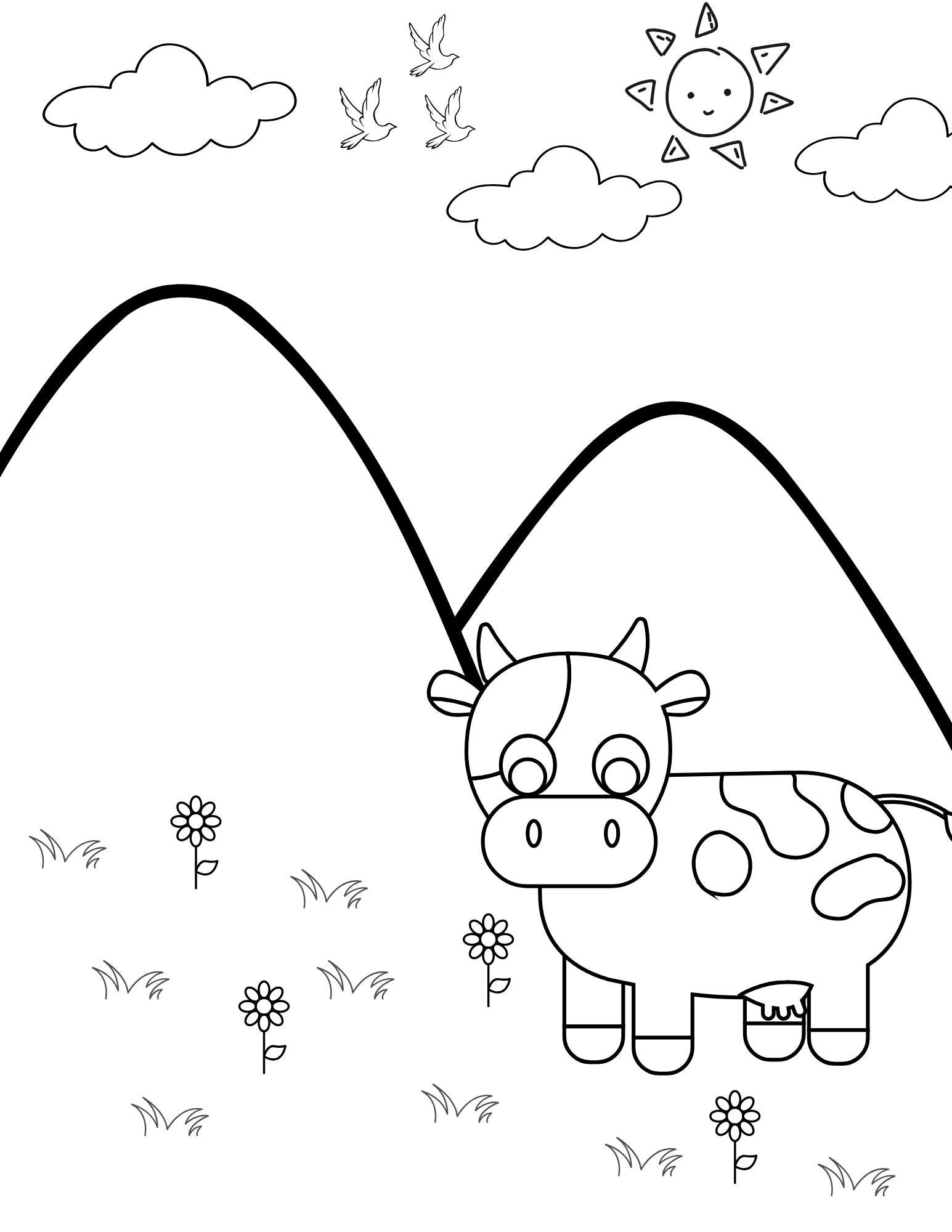 Printable Activity for Kids, Coloring Book, Land Animal, Pet Animal ...