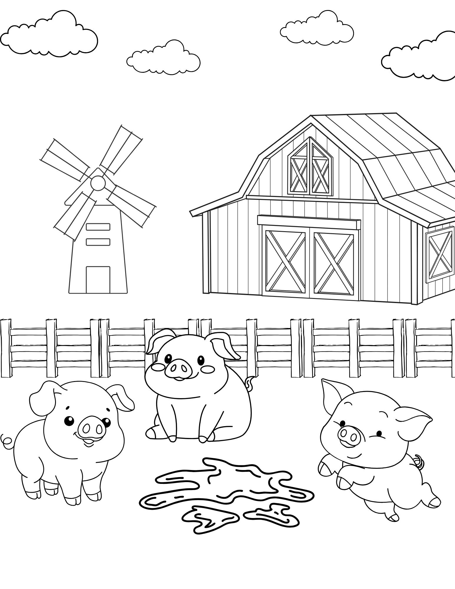 Printable Activity for Kids, Coloring Book, Land Animal, Pet Animal ...