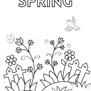 10 Printable Spring Coloring and Counting Activity Pages for Kids. - Etsy