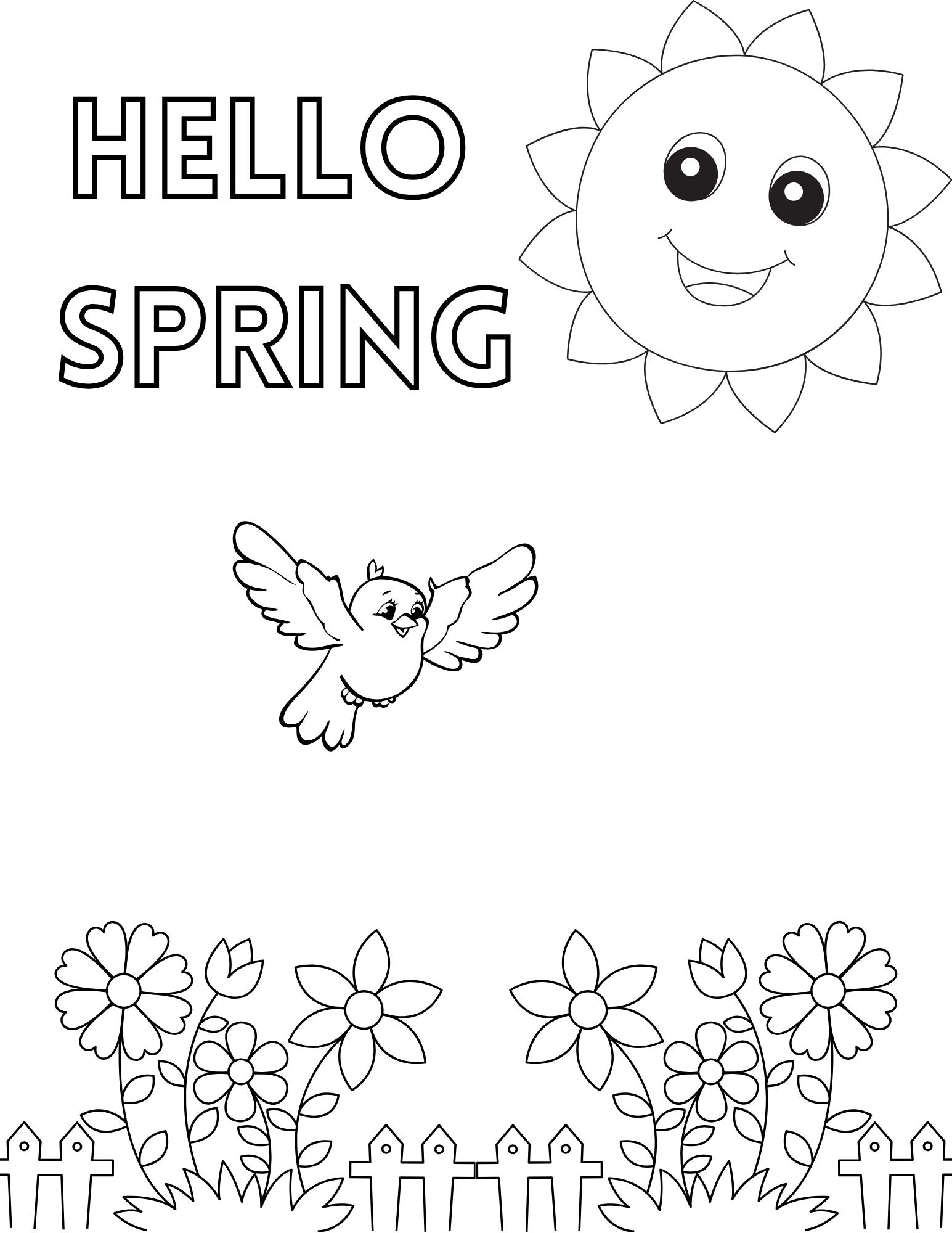 10 Printable Spring Coloring and Counting Activity Pages for Kids. - Etsy