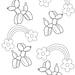 10 Printable Balloon Dog Coloring Pages - Etsy