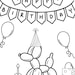10 Printable Balloon Dog Coloring Pages - Etsy