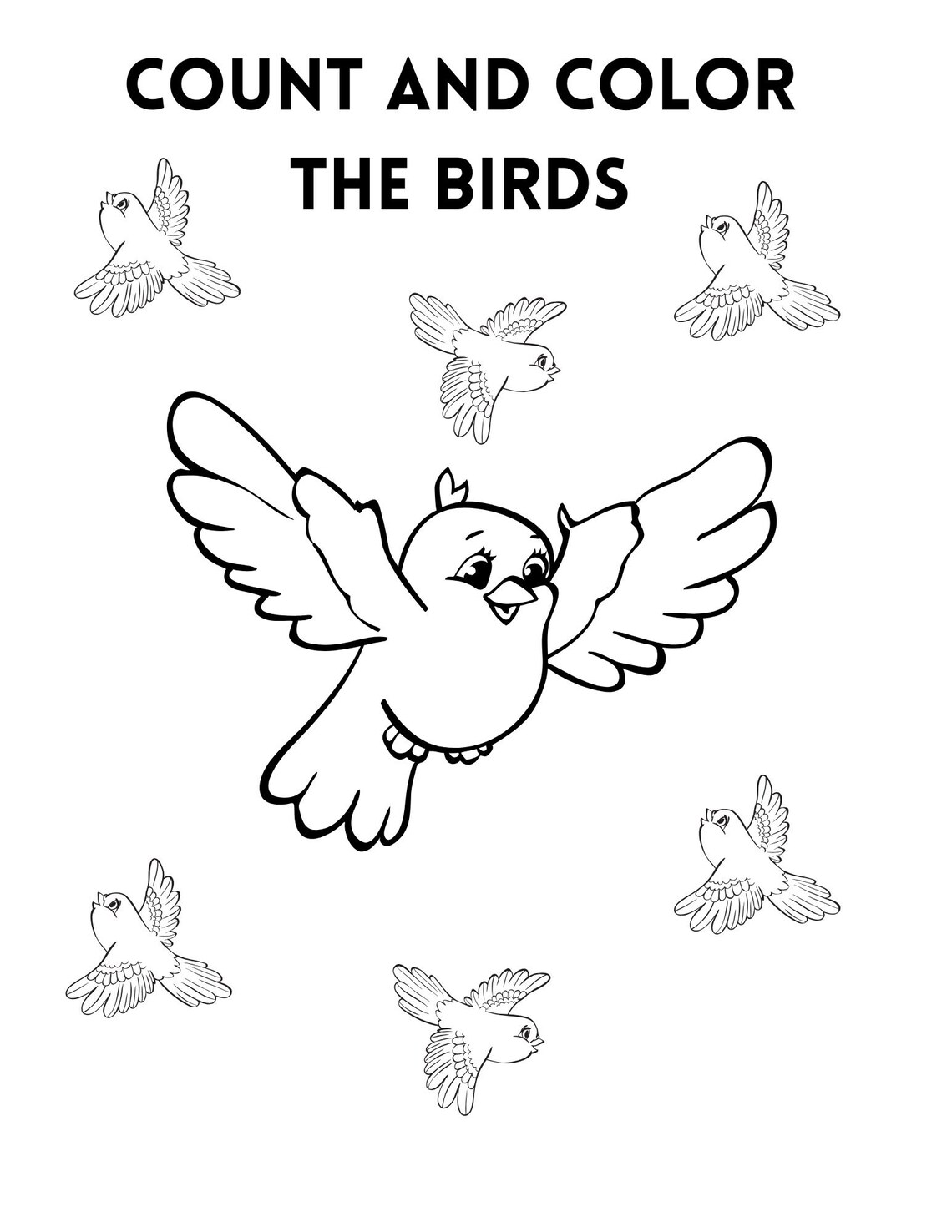 10 Printable Spring Coloring and Counting Activity Pages for Kids ...