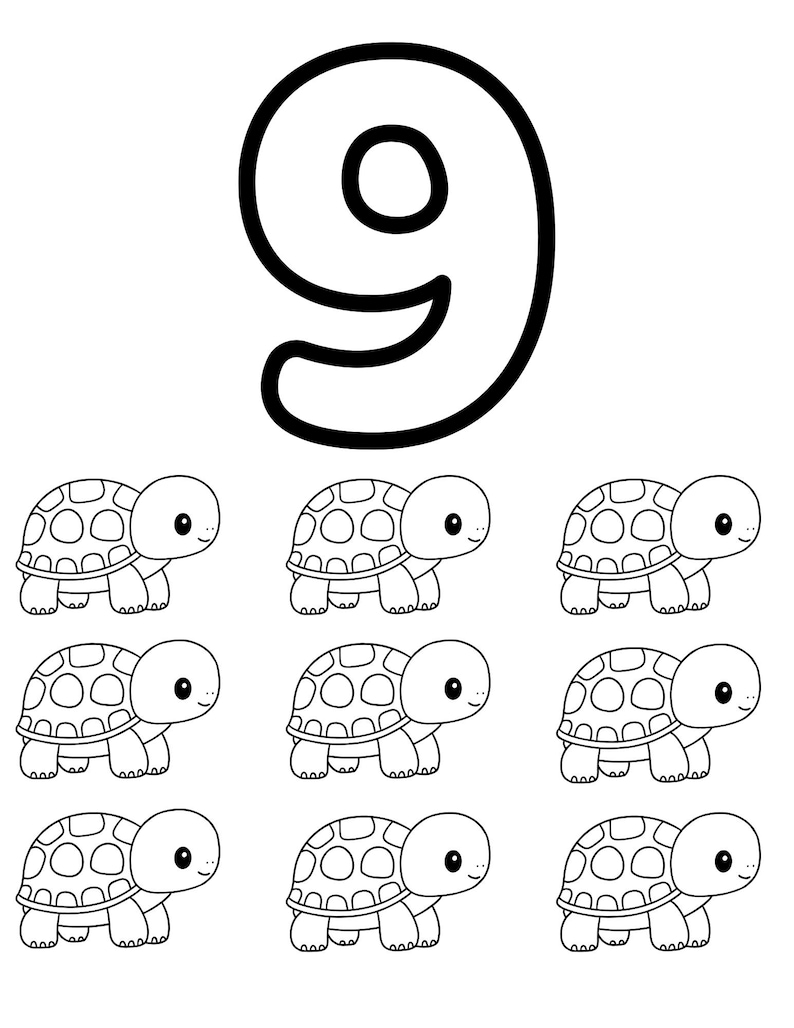 Numbers 1-20 Coloring Pages - Etsy
