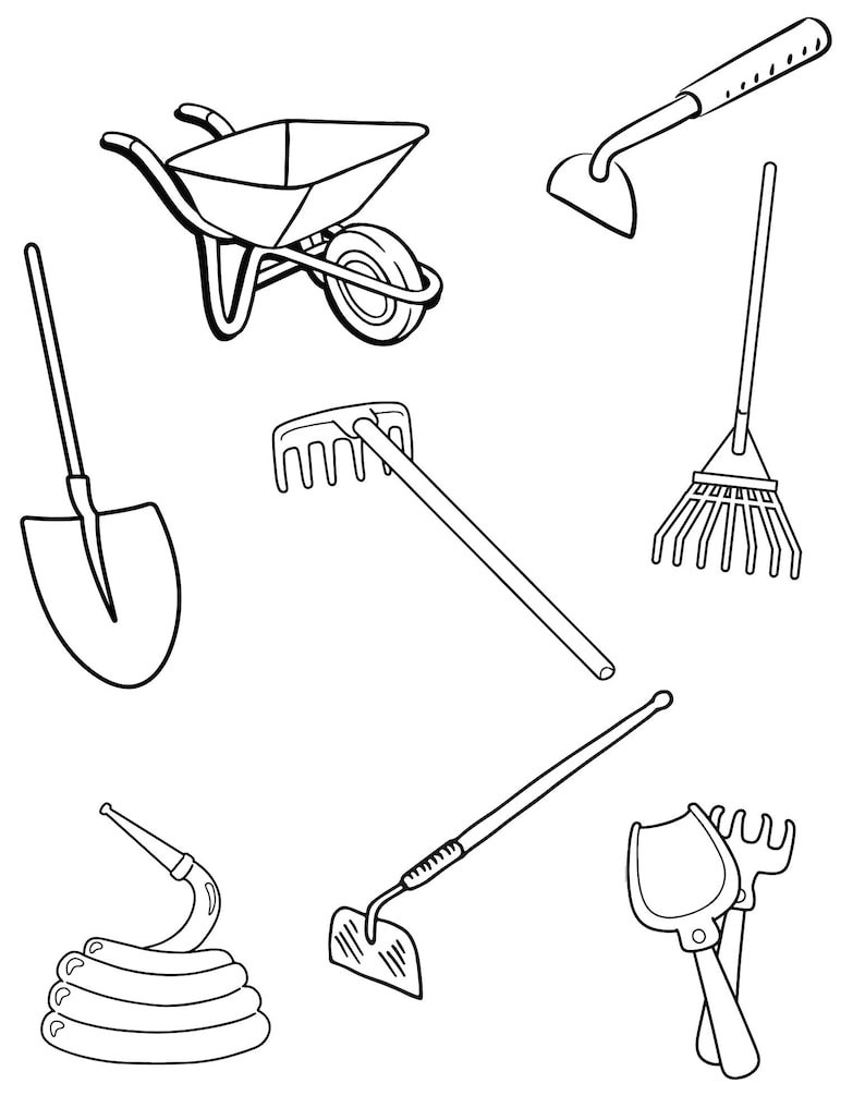 10 Printable Kids Farm Coloring Pages - Etsy