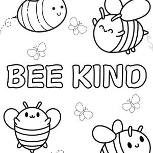 15 Bee Coloring Pages /printable - Etsy