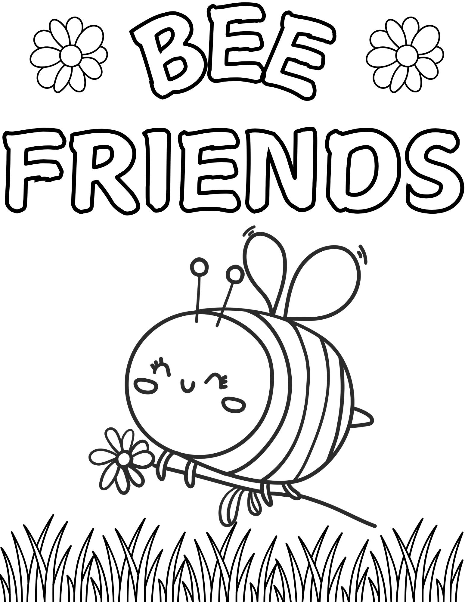 15 Bee Coloring Pages /printable - Etsy