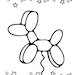 10 Printable Balloon Dog Coloring Pages - Etsy