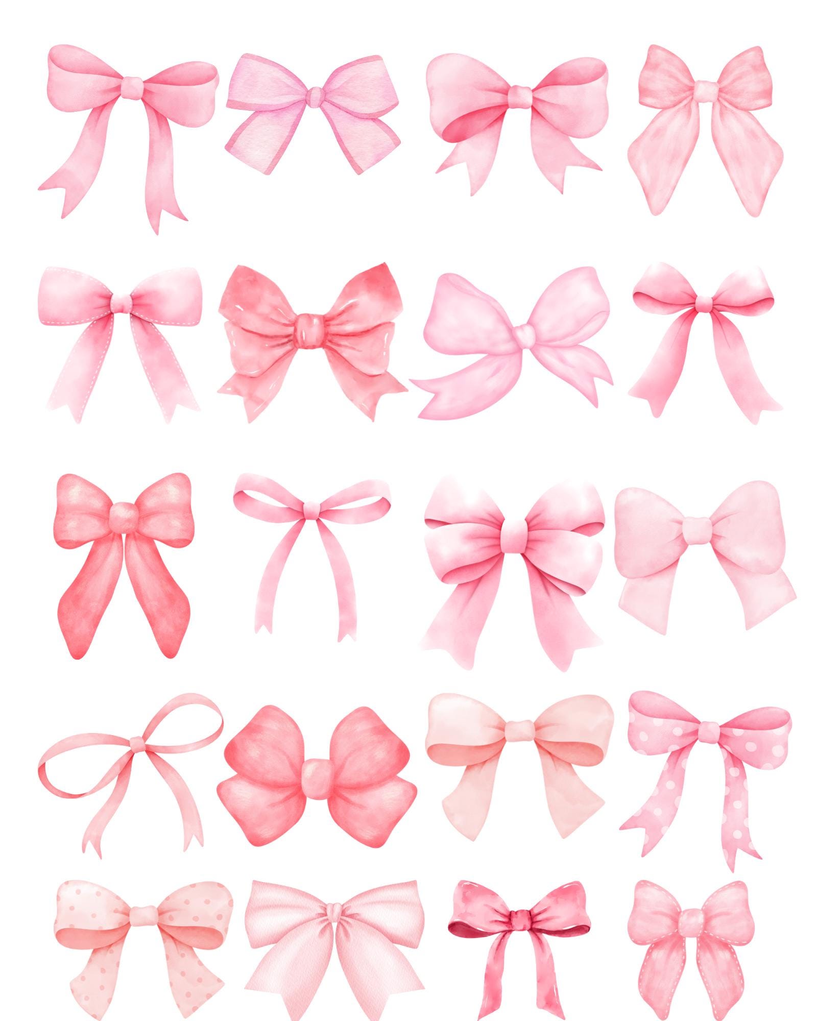 PINK BOW Wall Decor Digital Printable Canva Link - Etsy