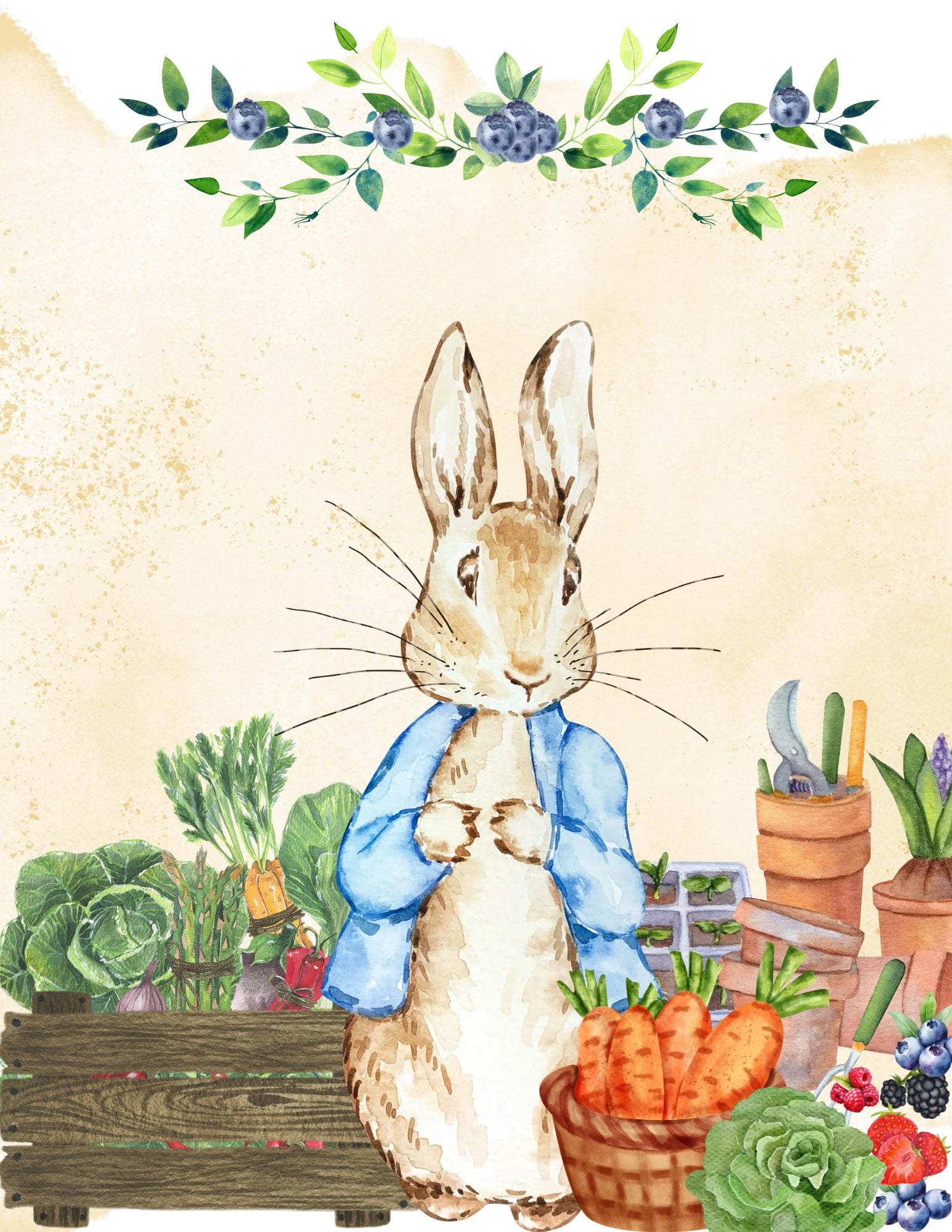 10 Peter Rabbit Easter Decor Printables - Etsy