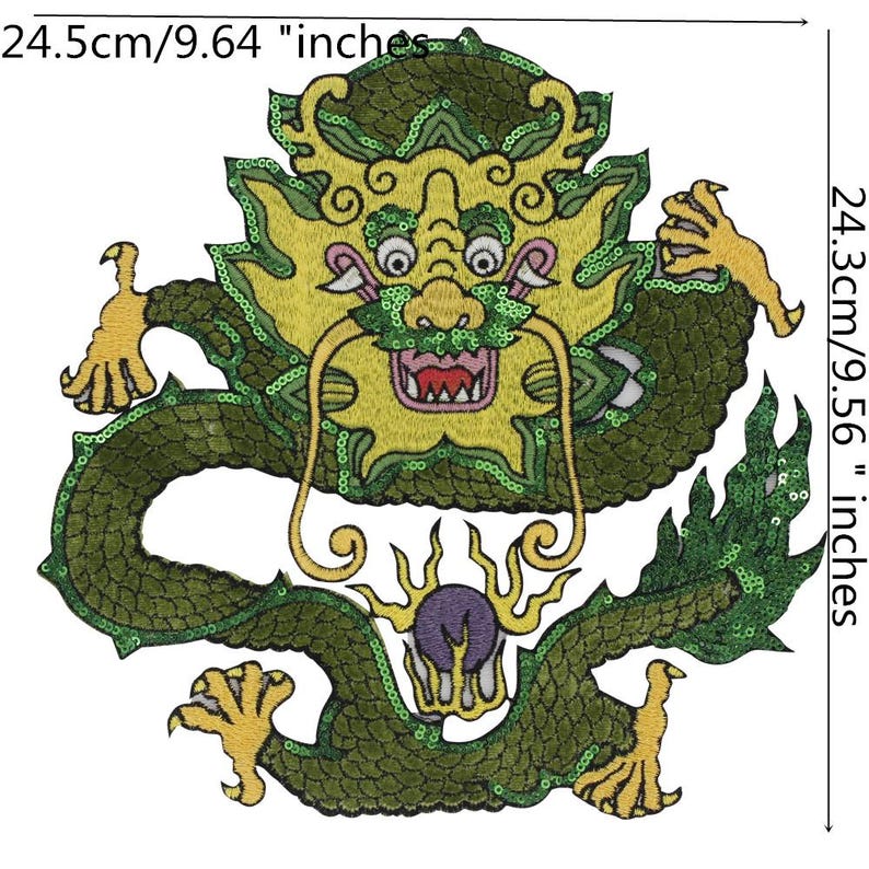 Large Chinese Dragon Patches Mythical Creatures, Back Patch Dragon Iron ...