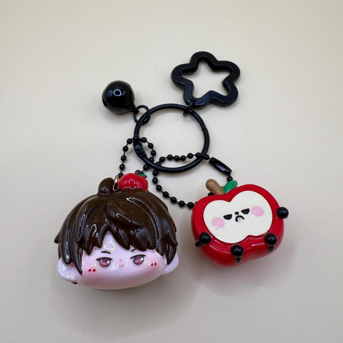 Love and Deepspace | Adorable Caleb Keychain & Red Apple Charm | Xavier ...