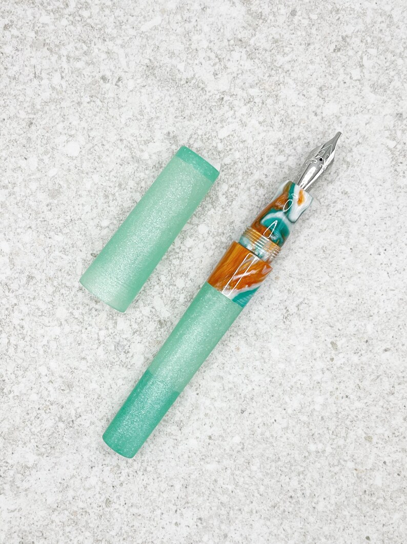 Handmade Emerald Springs Fountain Pen: Jowo #6 Nib, Polished and Matte ...