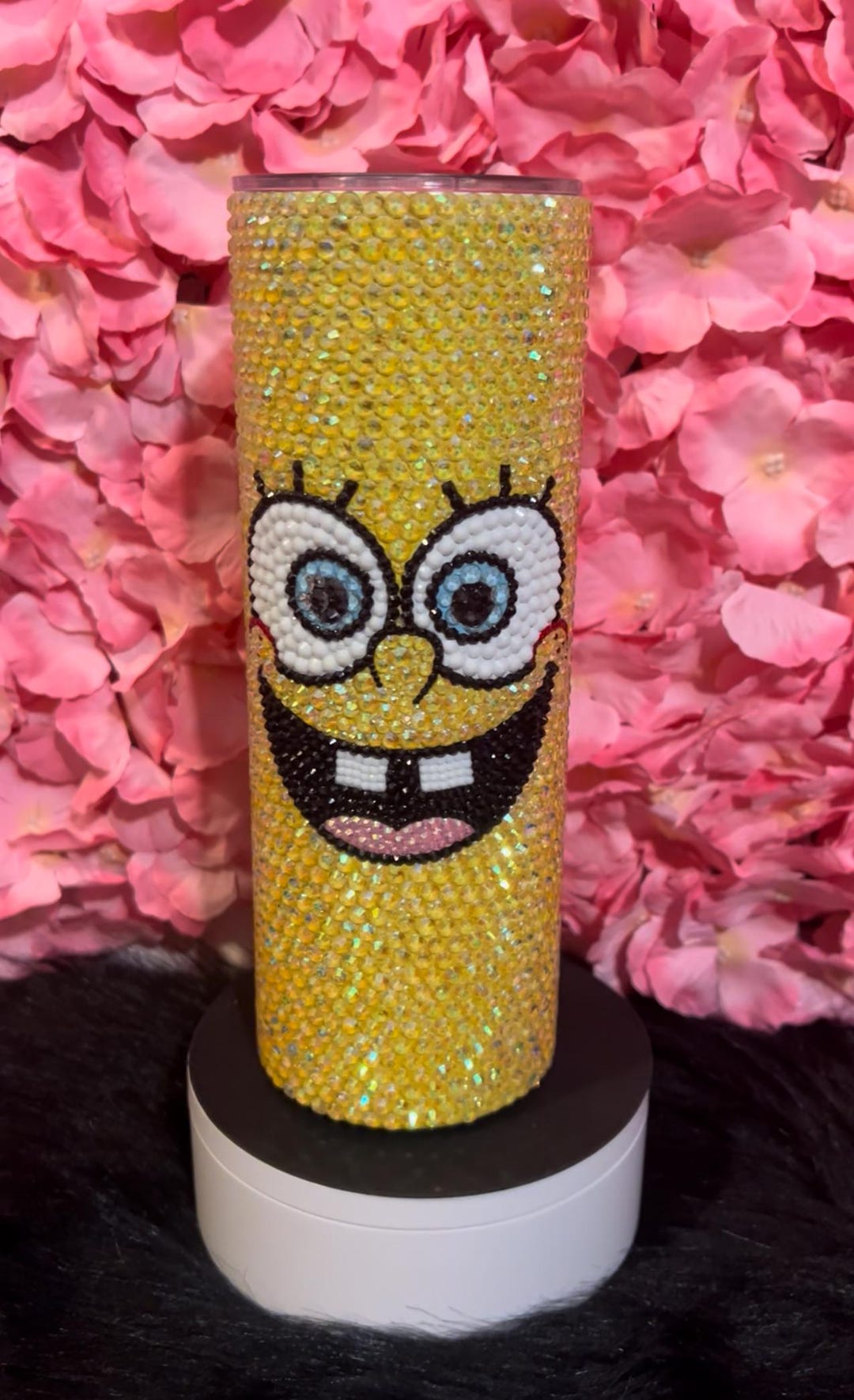 Spongebob,custom Bling Rhinestone Tumbler 20oz - Etsy