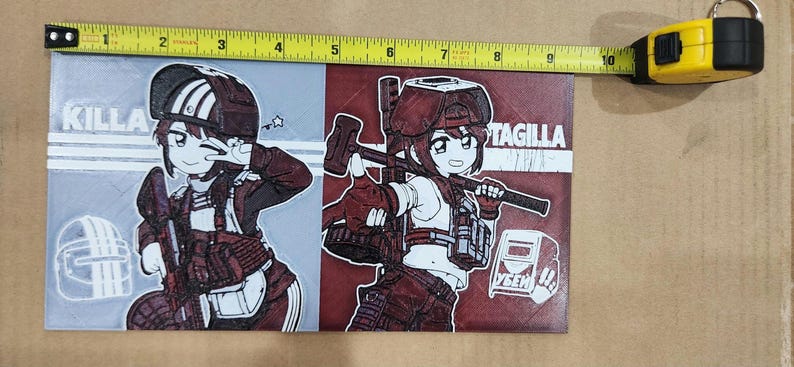 Killa & Tagilla Anime Poster – 3D Printed Full Color Tarkov Gamer Wall ...