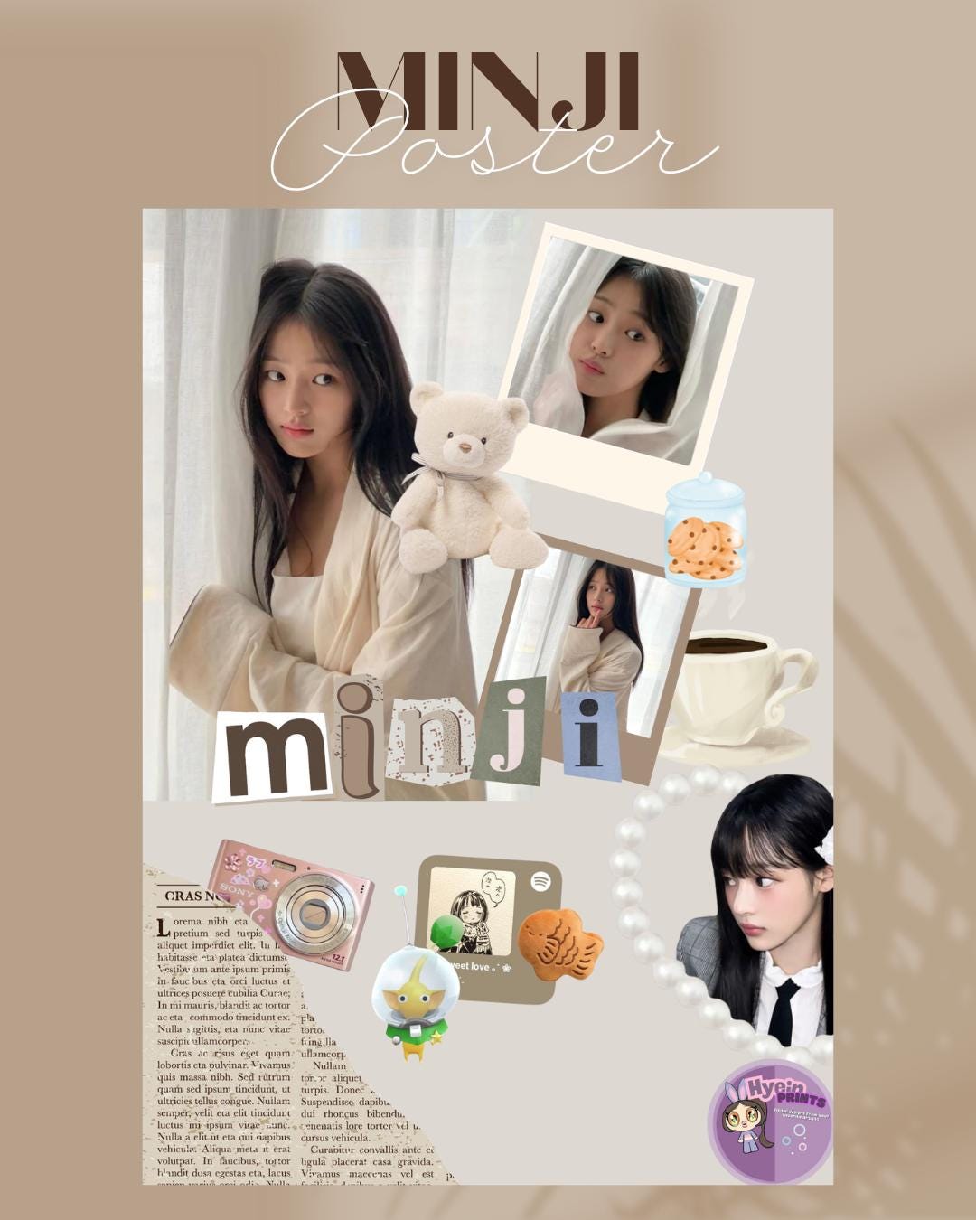 Minji Poster, Digital File, Editable in Canva - Etsy