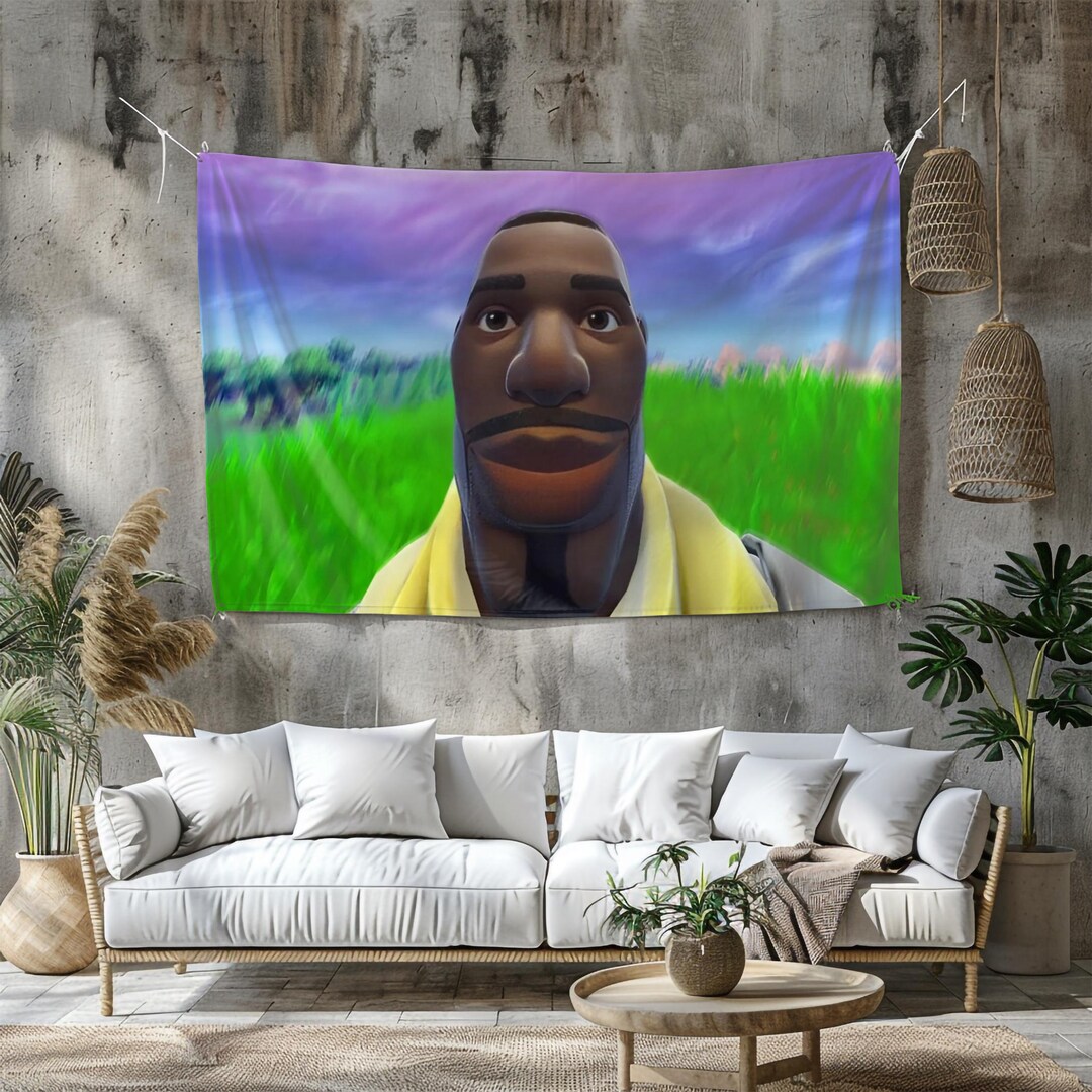 Funny Default Skin Close up Meme Flag - Funny Tapestry for College Dorm ...