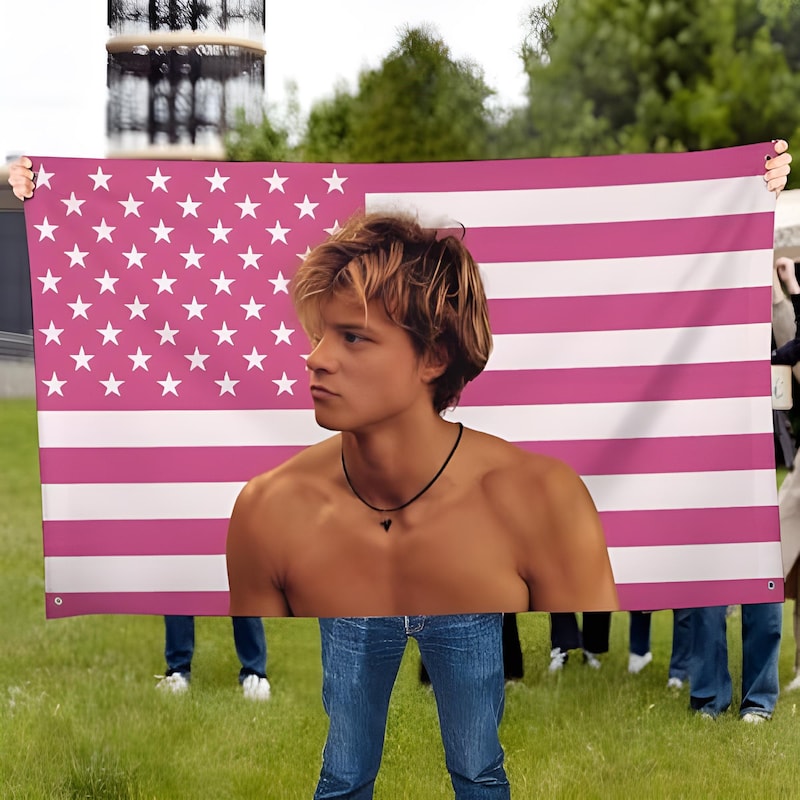 Pink Custom American Flag - Etsy