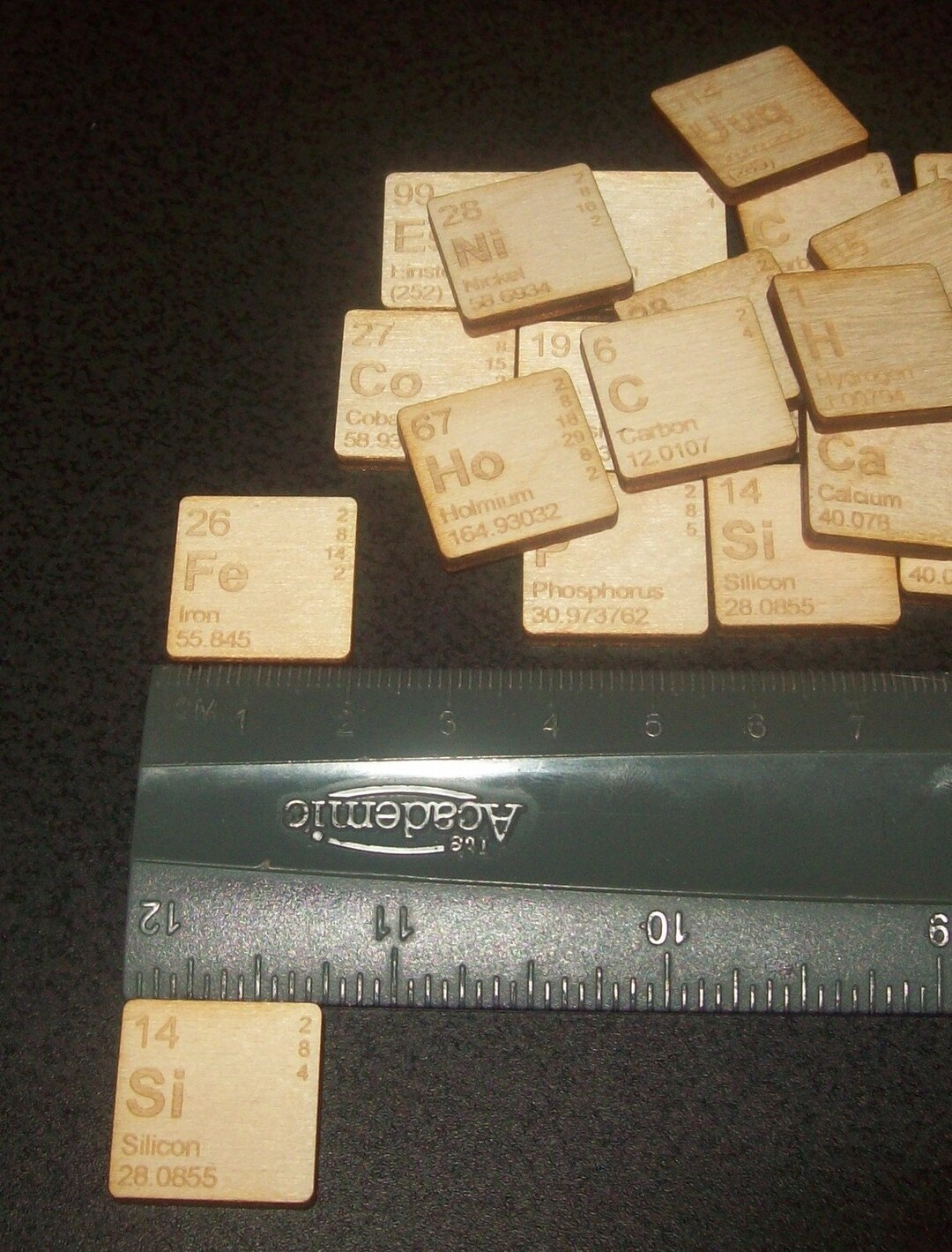 10 Periodic Table Element Scrabble Size Wood Laser Engraved - Etsy