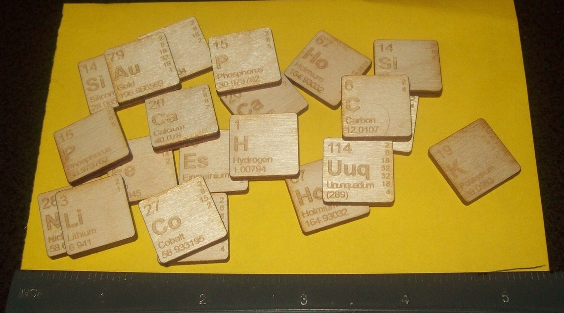 One Periodic Table Element Piece Laser Cut and Laser Engraved - Etsy