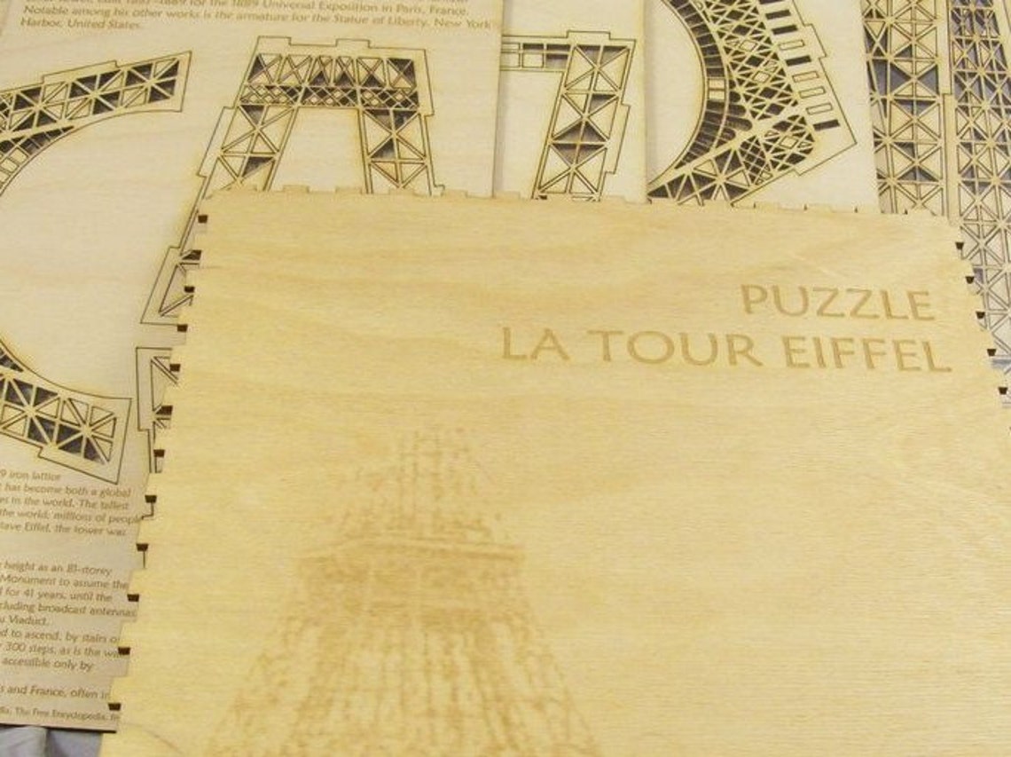 Eiffel Tower Puzzle Gift Box With Paris and Vive La France - Etsy