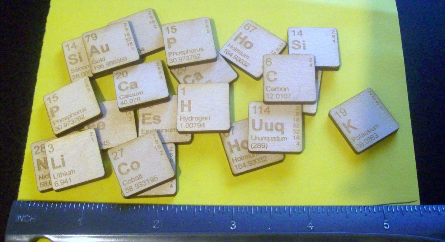 One Periodic Table Element Piece Laser Cut and Laser Engraved | Etsy