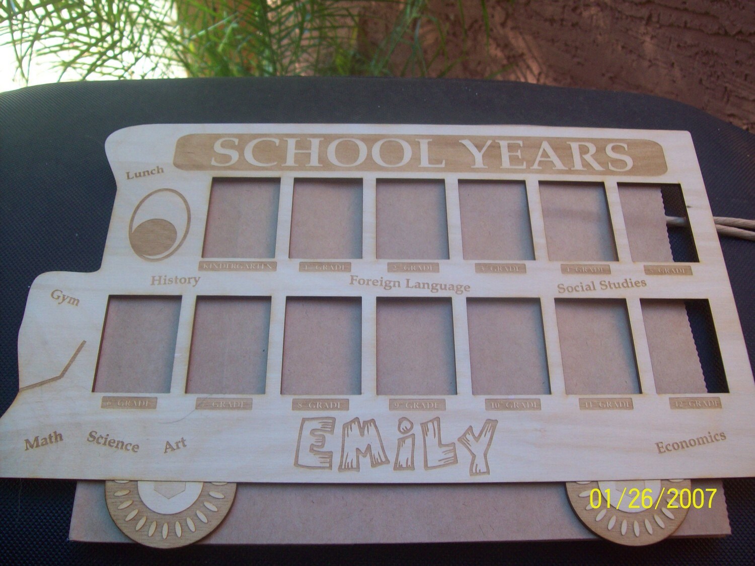 Personalized School Bus Photo Frame for Grades K-12 - Etsy