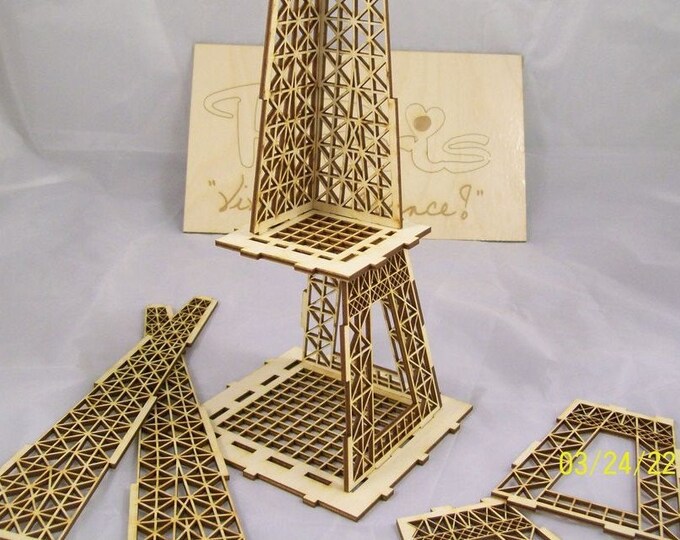 Eiffel Tower Puzzle Gift Box With Paris and Vive La France Sign - Etsy