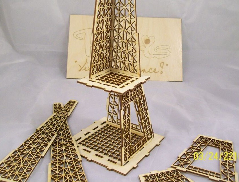 Eiffel Tower Puzzle Gift Box with Paris and Vive La France | Etsy