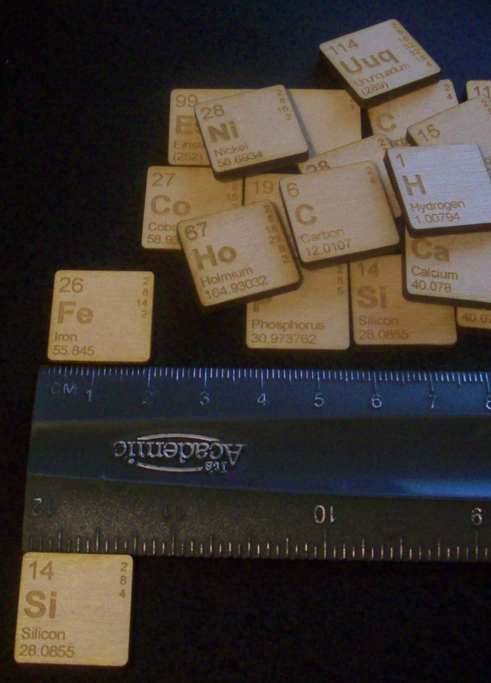 10 Periodic Table Element Scrabble Size Wood Laser Engraved - Etsy