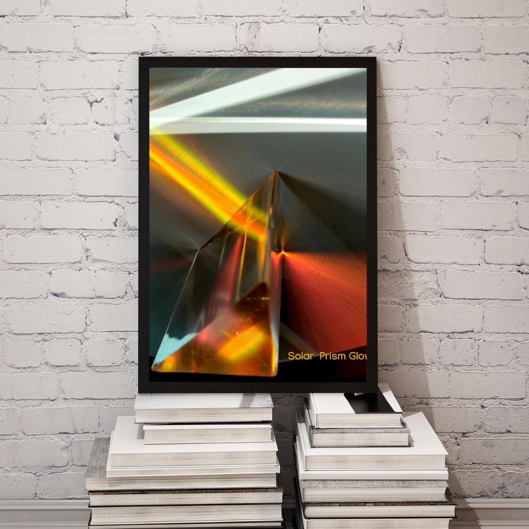Solar Prism Glow - Kinetic Prism Light Art Print | Abstract Rainbow ...