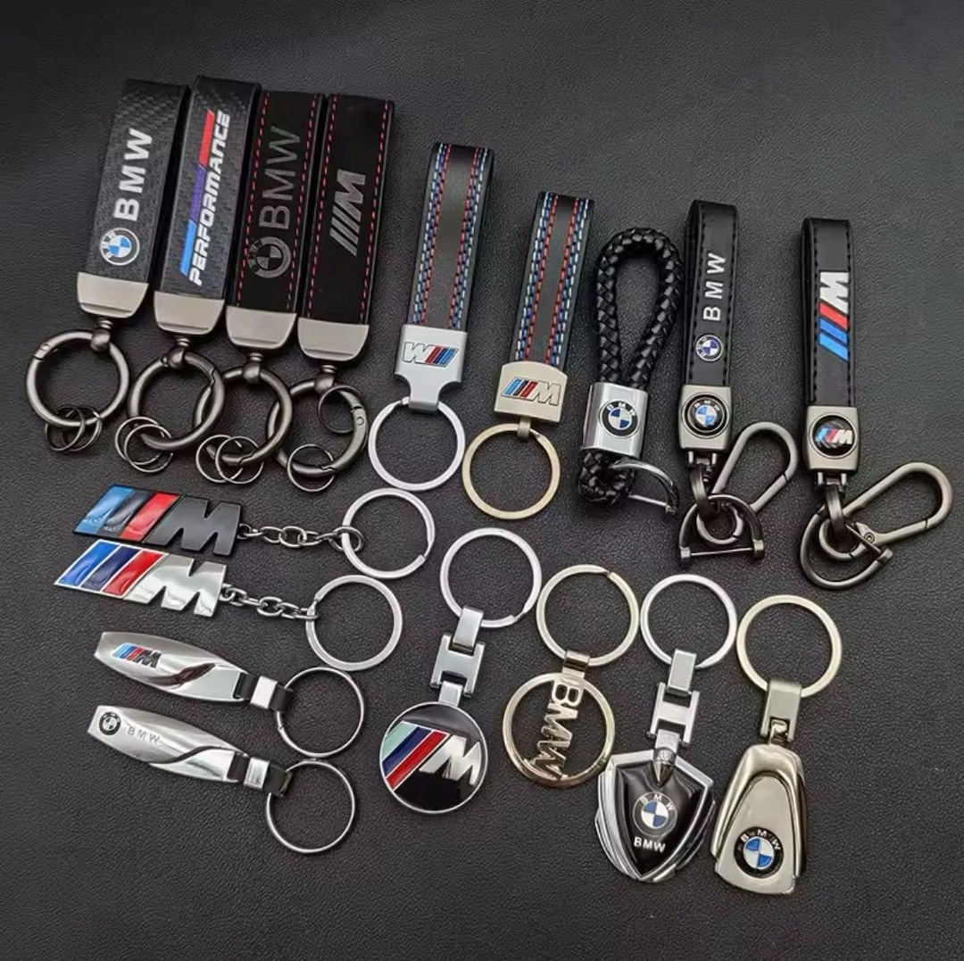 2025 Leather Metal Logo Key Chain Luxury Car Key Ring for BMW E46 E90 ...