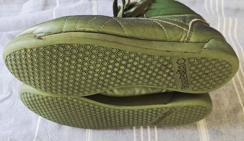 Iconic 1980s Reebok Women Freestyle High Top Sneakers in Army Green - Etsy