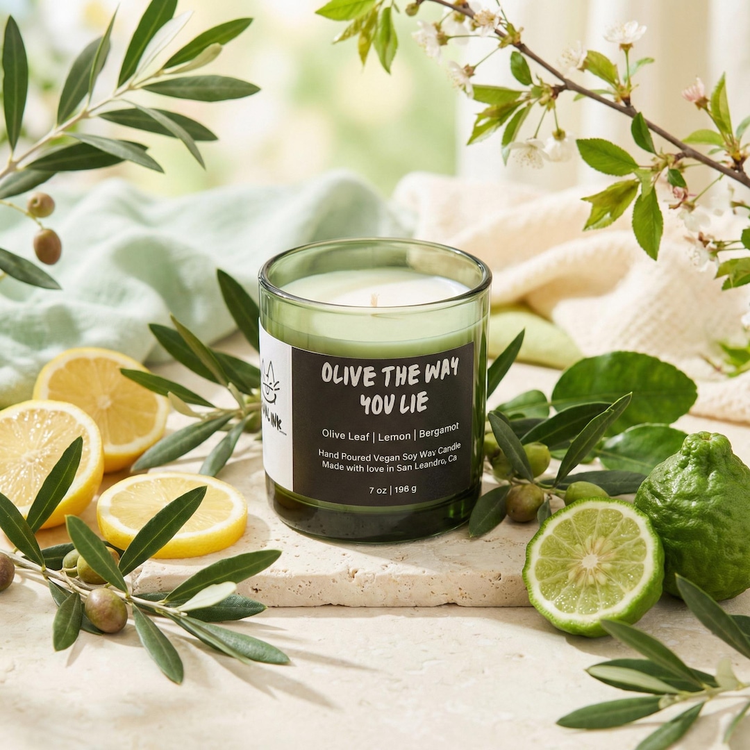 Olive the Way You Lie Candle - Olive Leaf | Lemon | Bergamot - Etsy