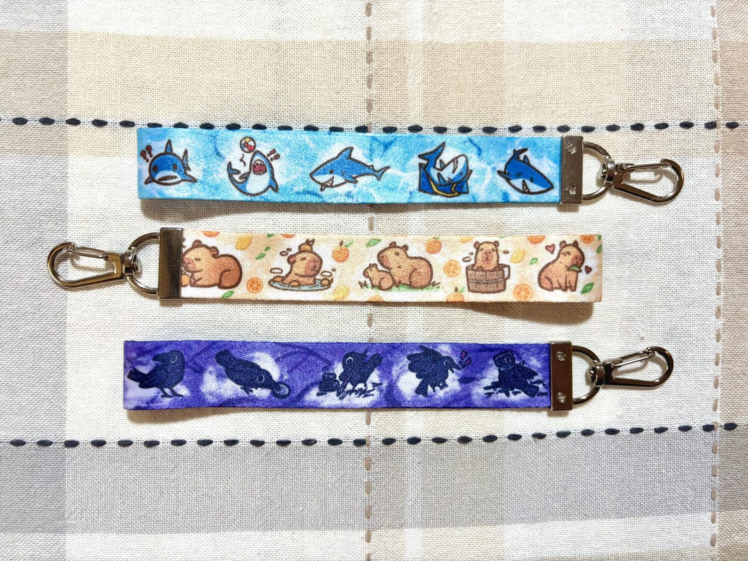 Cute Animal Lanyards - Capybara, Raven, Shark - Etsy