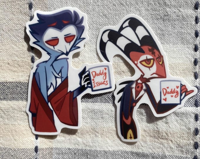 Stolitz Helluva Boss Stickers: Matching Stolas and Blitzo Vinyl ...