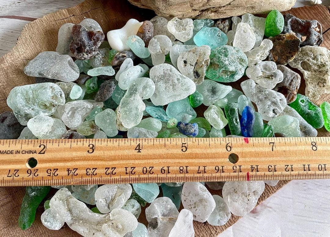 20 Bonfire Seaglass Beach Glass Nuggets Genuine Surf Tumbled Assorted ...