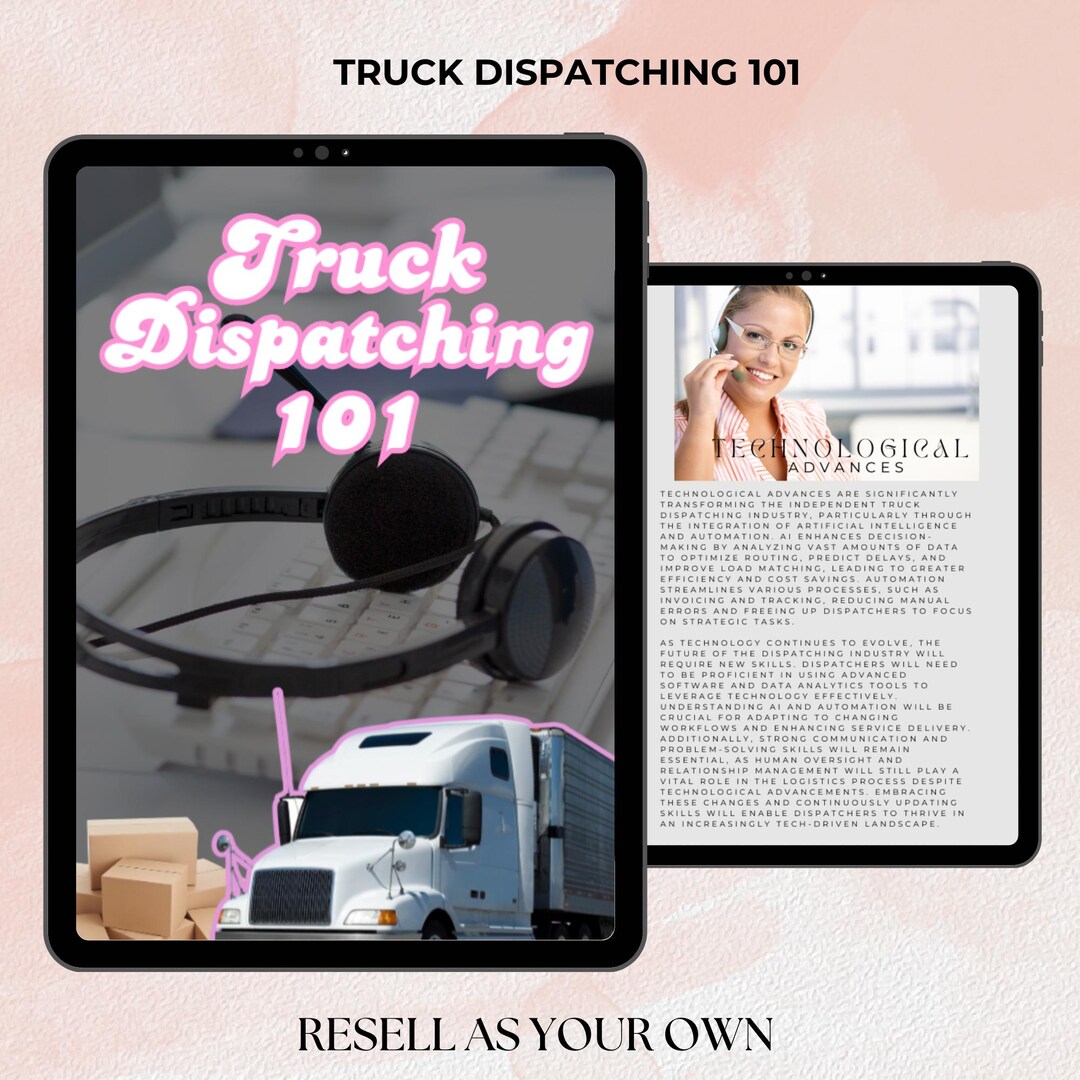 Truck Dispatching Guide, Truck Dispatching, Freight Dispatch PLR, Dispatcher Toolkit, Done for ...